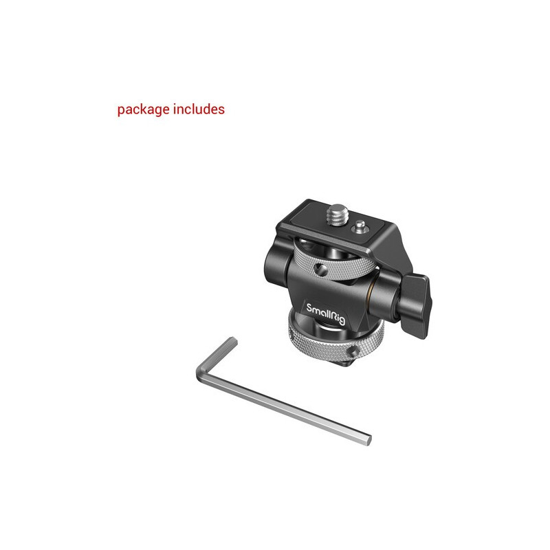 2905B - Swivel and Tilt Adjustable Monitor Mount with Cold Shoe Mount