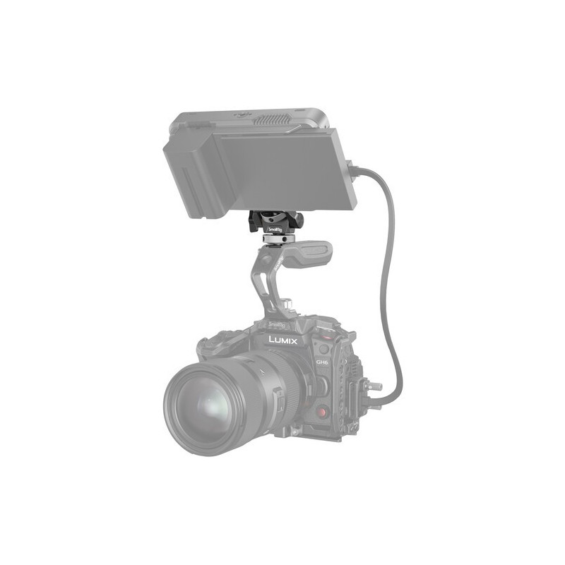 2905B - Swivel and Tilt Adjustable Monitor Mount with Cold Shoe Mount